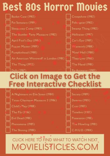 1980s Horror Movies Checklist - MovieListicles.com