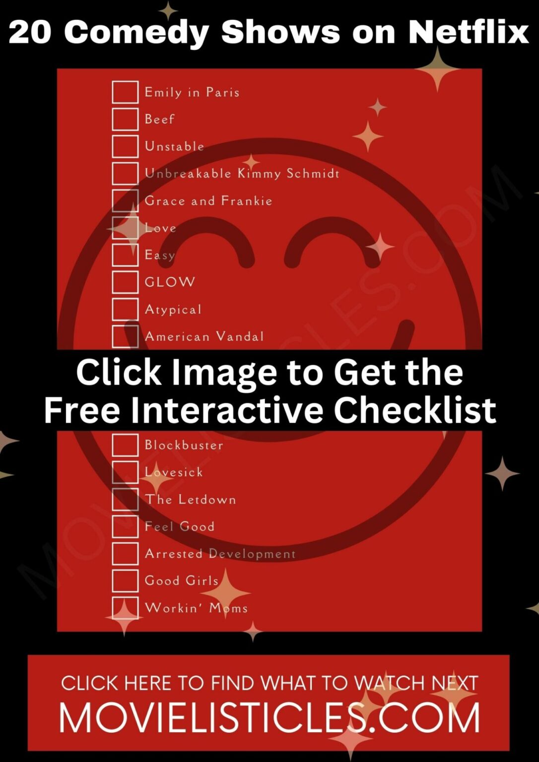 Comedy Shows on Netflix Checklist - MovieListicles.com